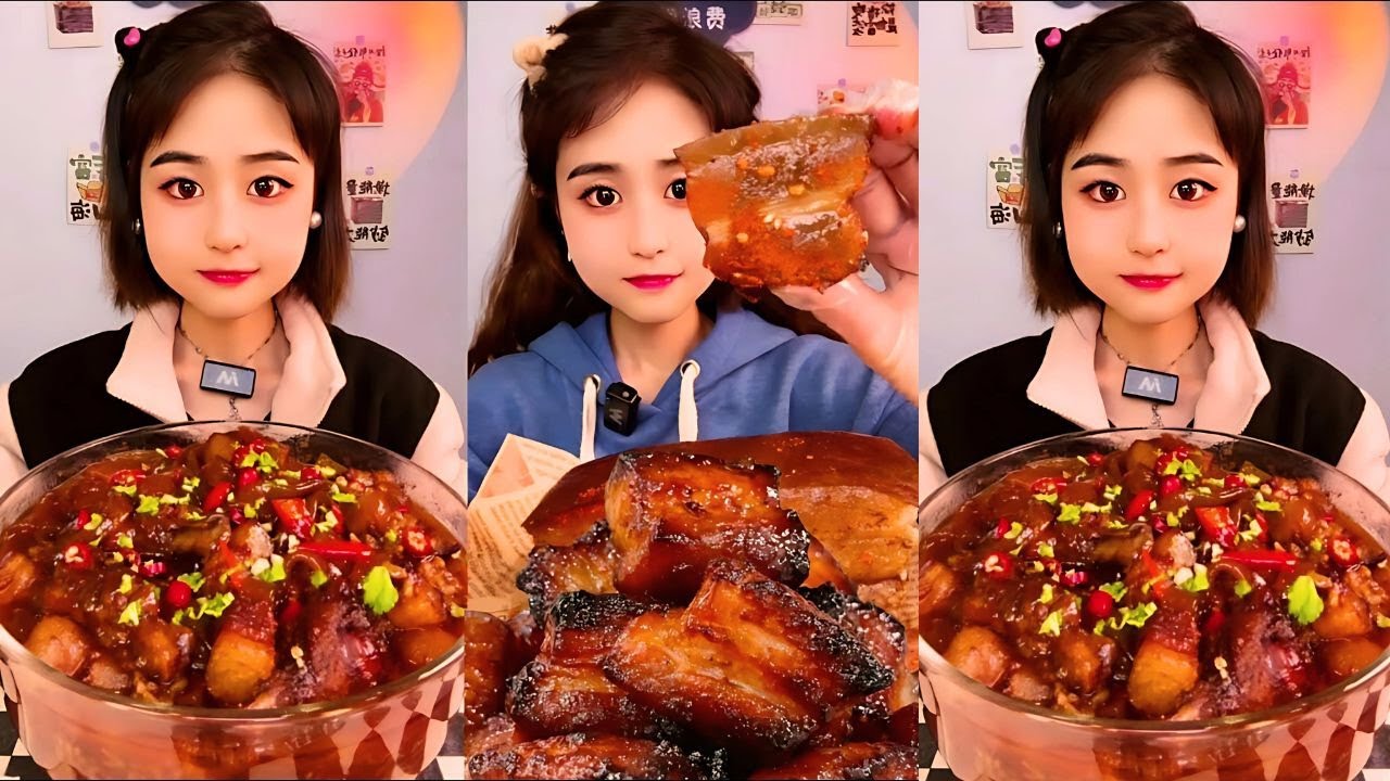 Mukbang | Big Bite Asmr Eating spicy food sounds - YouTube