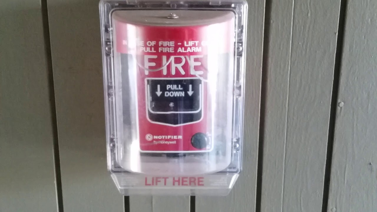 Fire Alarm Horn System Senor and Pull Station Cover at my House - YouTube