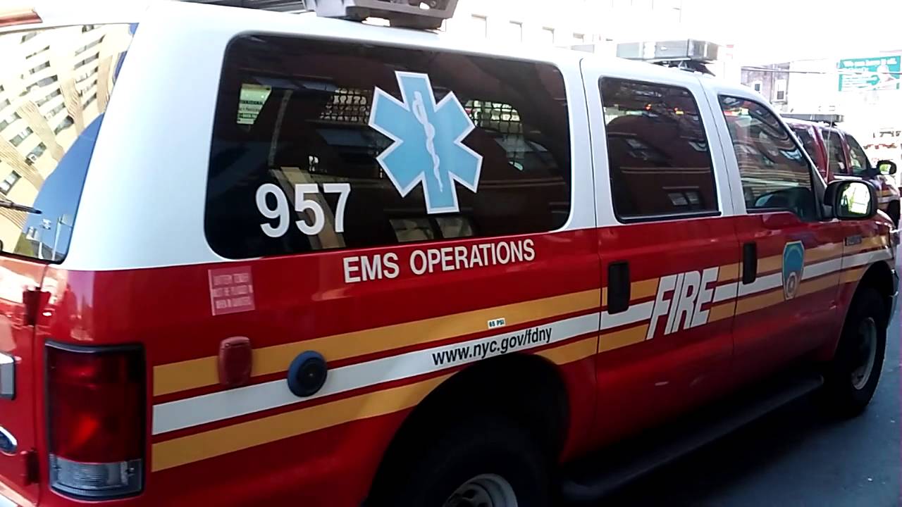 Newly Marked FDNY "EMS Operations" Conditions Command Car On Scene Of A ...