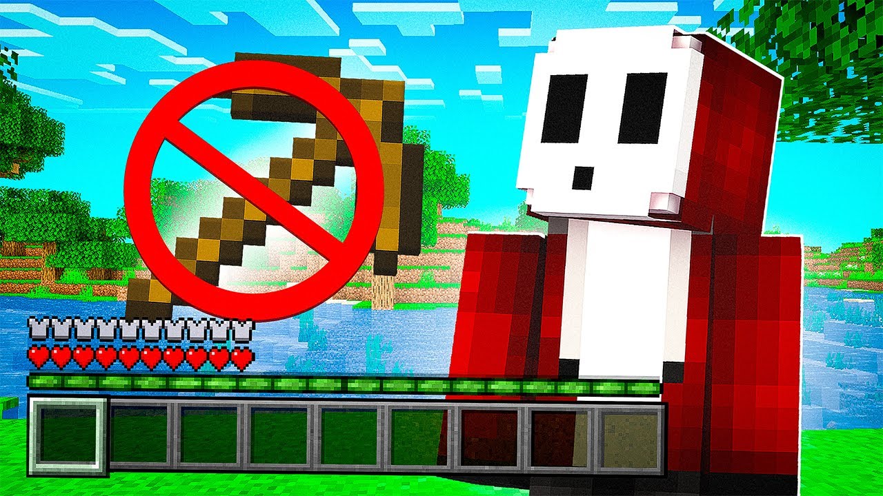 Beating Minecraft with NO TOOLS in Hardcore Mode - YouTube