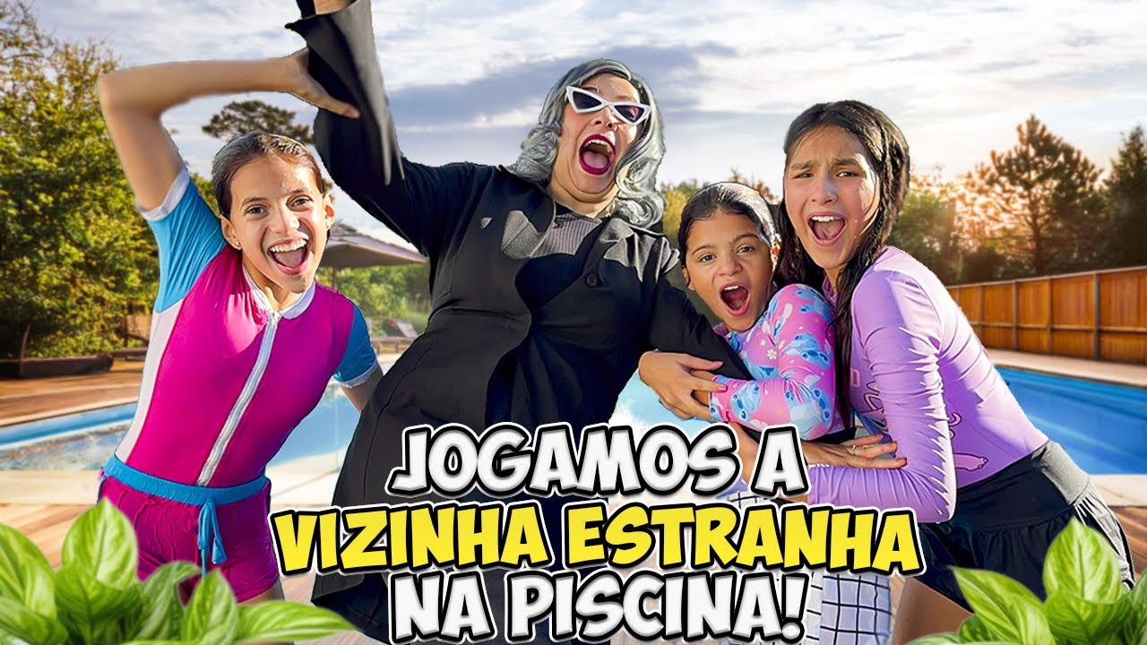 JÉSSICA,MANU E LOUISE JOGARAM A VIZINHA ESTRANHA NA PISCINA *deu ruim ...