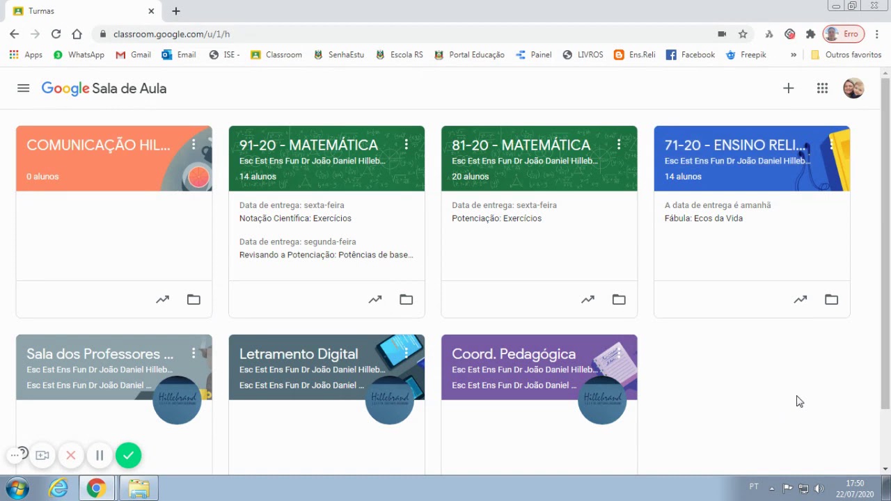 ORGANIZANDO AS SALAS NO GOOGLE SALA DE AULA - YouTube