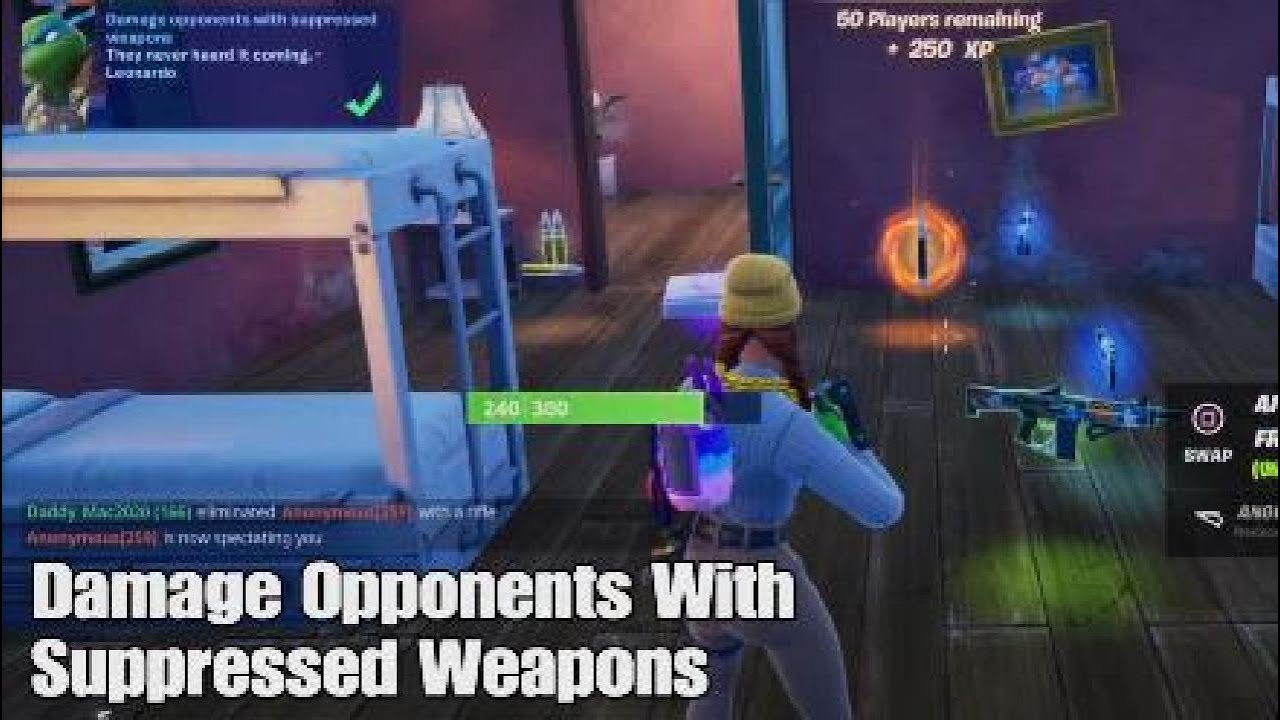 Damage Opponents With Suppressed Weapons - Fortnite TMNT Cowabunga ...