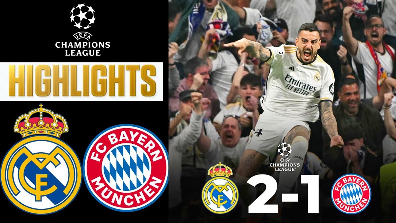 Real Madrid vs Bayern Munich (2-1) Highlights | UEFA Champions League ...