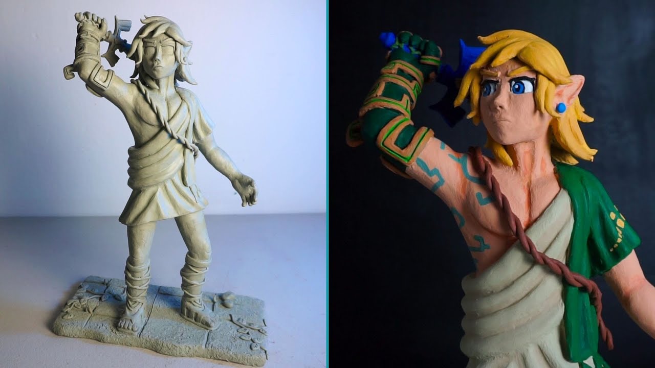 Epic LINK Clay Sculpture | The Legend of Zelda - [ Tears of the Kingdom ...