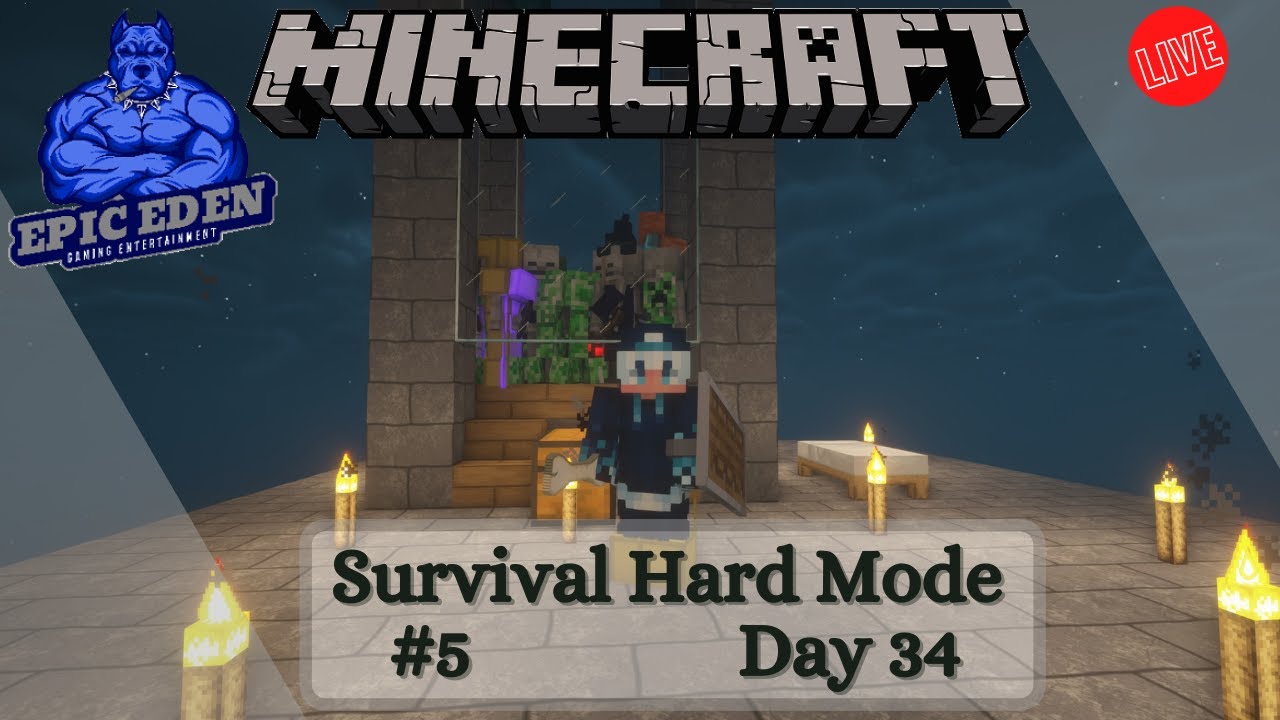 MineCraft LIVE Survival Hard Mode #5 Day 34 Java Edition Plus My Thoughts On The Dream Cheating ...