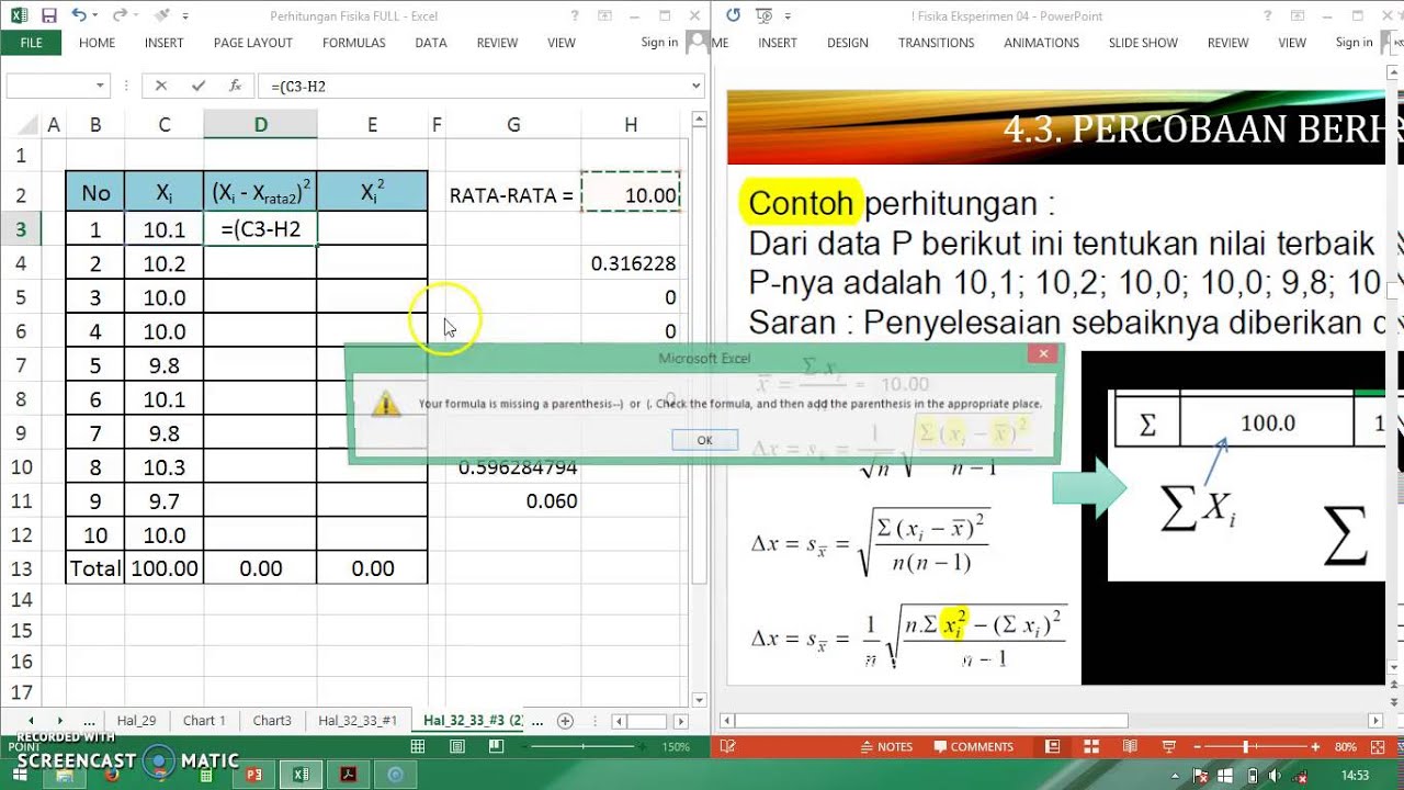 04 Rata-rata & Ketidakpastian - Slide 21 & 24 - YouTube