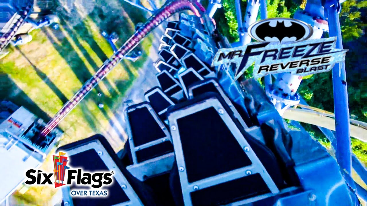 2019 Mr Freeze Reverse Blast Roller Coaster On Ride HD POV Six Flags ...