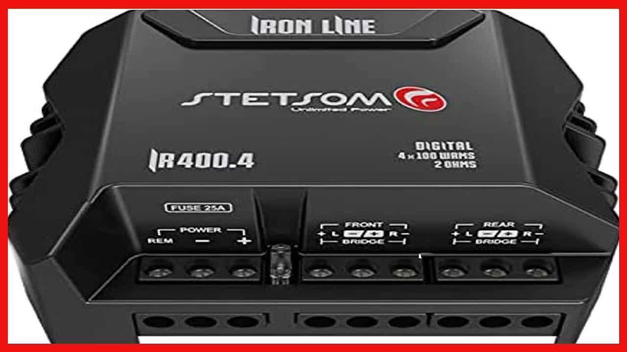 4 Channel Amp Stetsom IR 400.4 Digital Car Amplifier - 400W RMS 4 ...