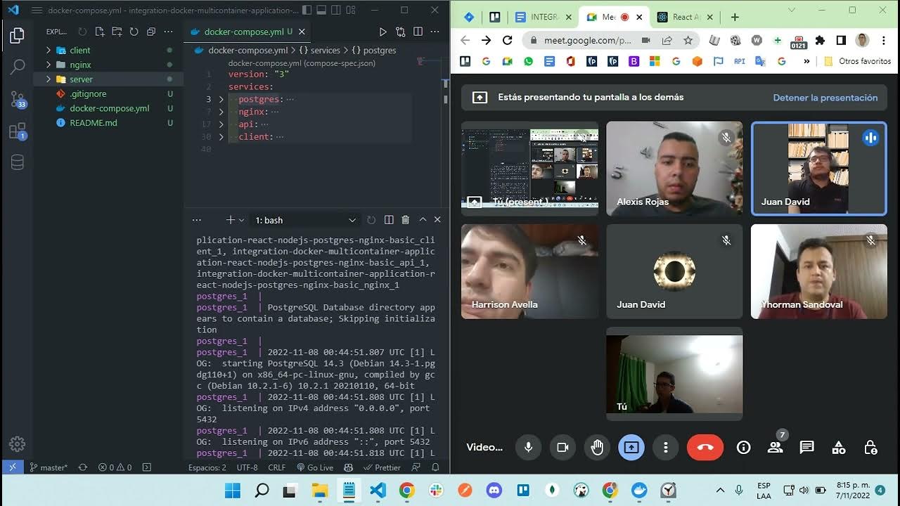 Docker 4 containers connected | Postgres - NodeJs - React - Nginx - YouTube
