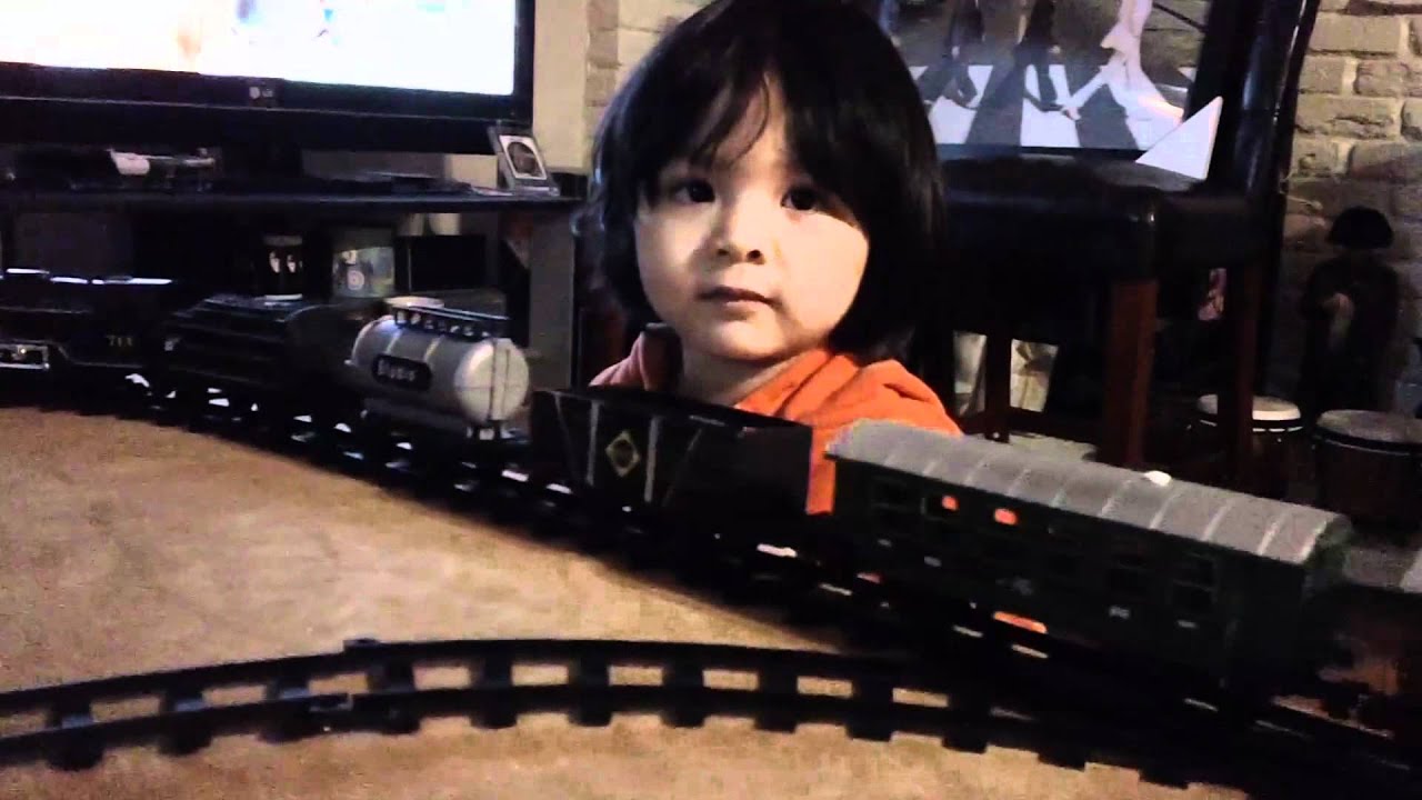 Toy Trains for Kids: My son's NEW Running Train Set Toy (Unboxing Part ...