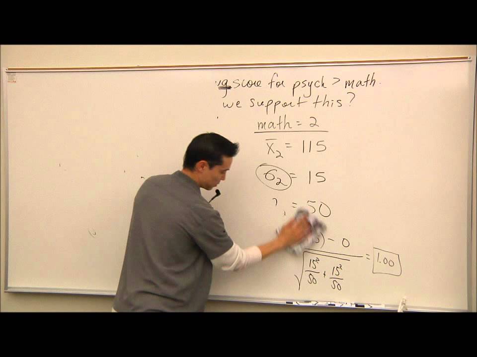 Lecture #31 2 Sample Z-test for Means - YouTube