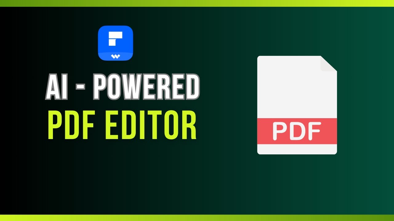 Best PDF Editor with AI Tools 2025/ Wondershare PDFelement - YouTube