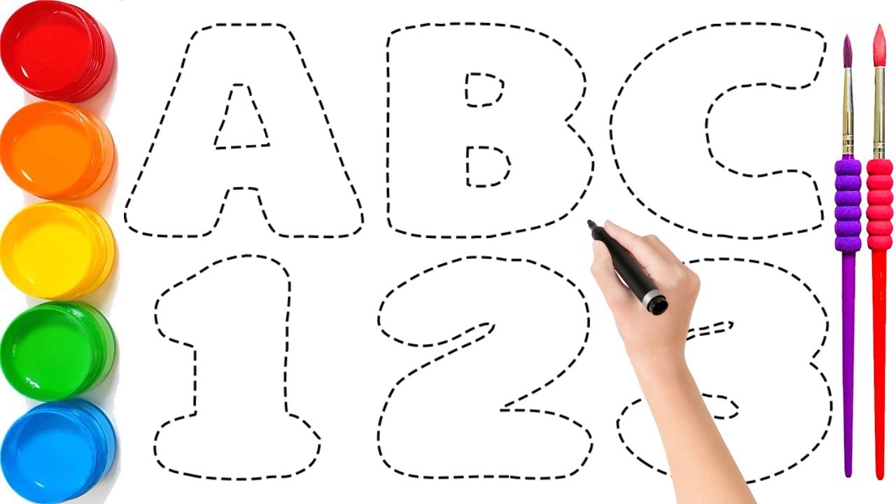 ABC & 123 For Kids /// Learn to Draw Alphabet and Numbers for Children ...