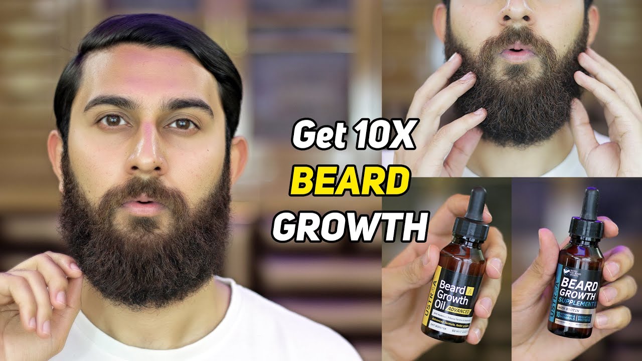 USTRAA BEARD GROWTH BOOSTER PACK | Get 10x Beard Growth & Fix Patchy ...