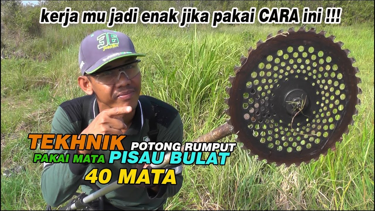 PASTI ENAK!!! Cara Potong Rumput Lebat dan Rimbun Pakai Mata Pisau ...