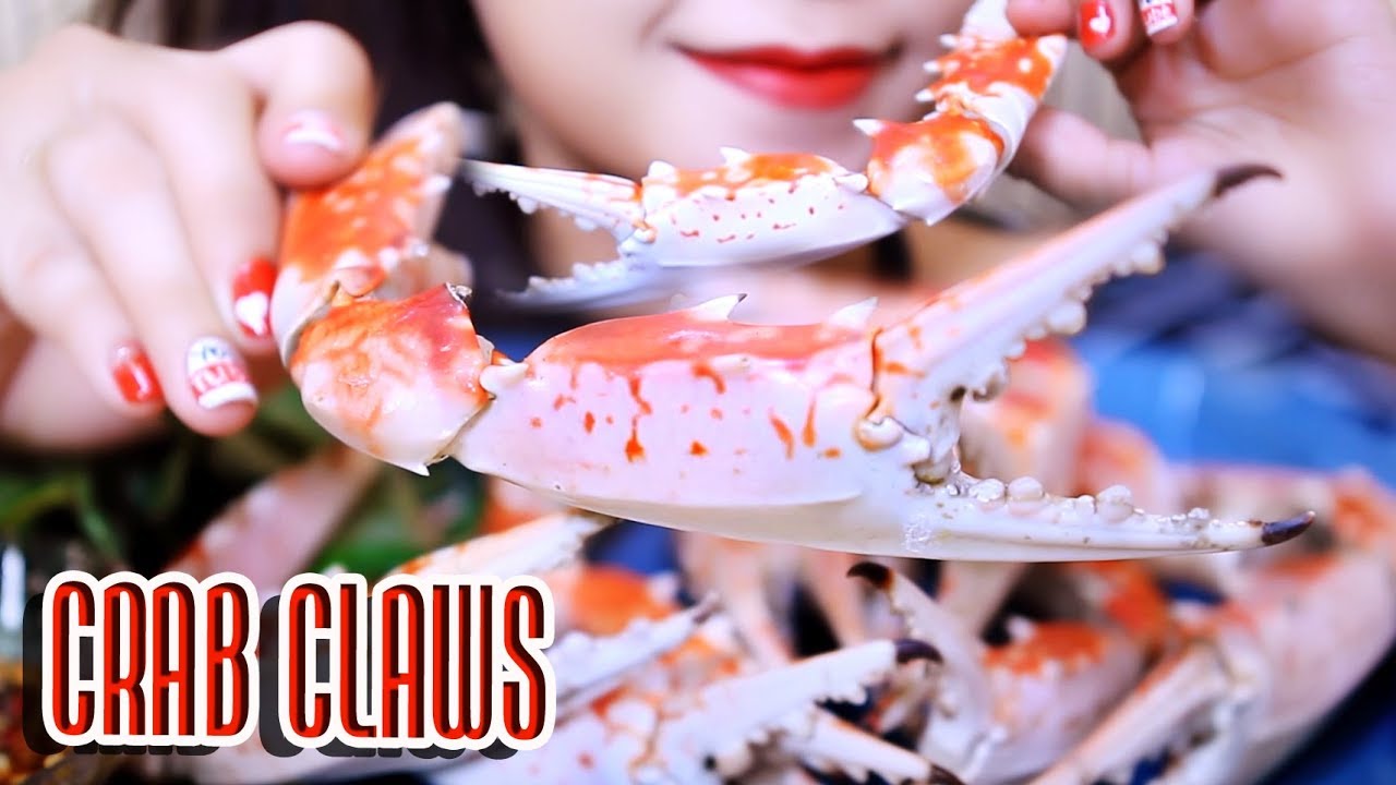 ASMR Steamed Sentinel Crab’s chelipeds eating sounds | LINH-ASMR - YouTube