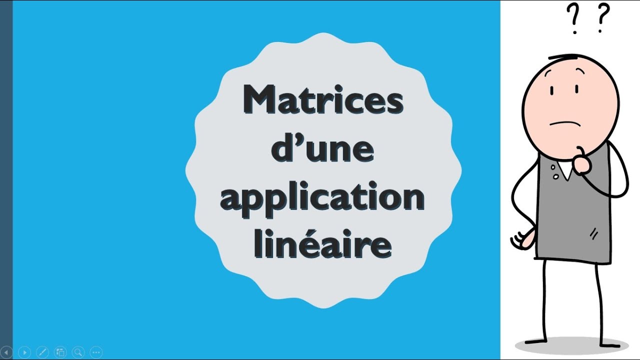Matrice d'une application linéaire - YouTube