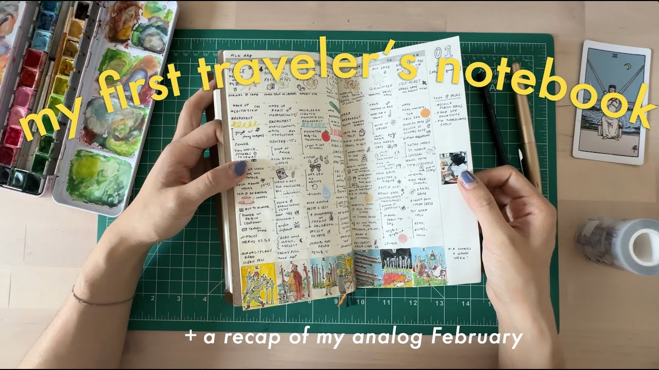 first traveler's notebook setup | draw and chat with me - YouTube