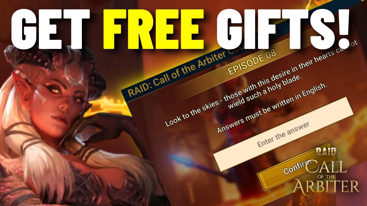 FREE Rewards For ALL! PROMO CODE Ep:8 Alure #CalloftheArbiter • RAID ...