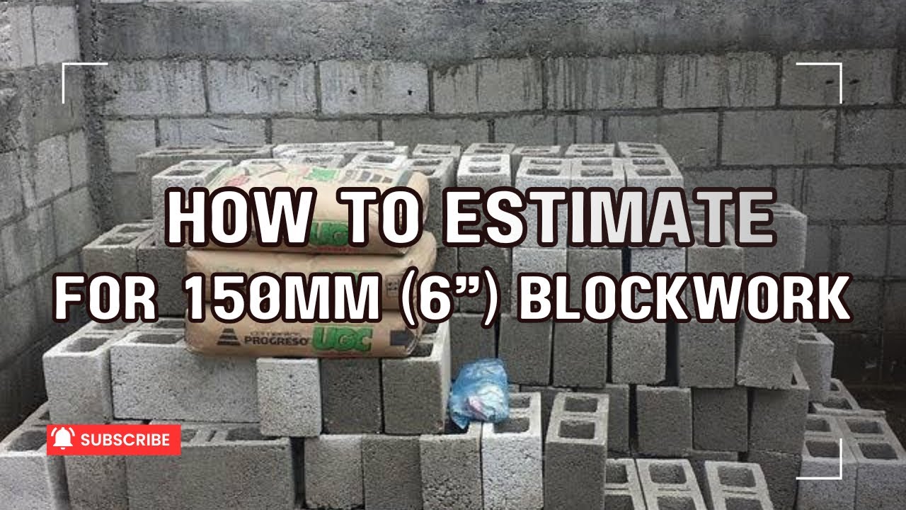 HOW TO BUILD UP RATE FOR 150MM (6 INCH) BLOCKWORK | DETAILED ...