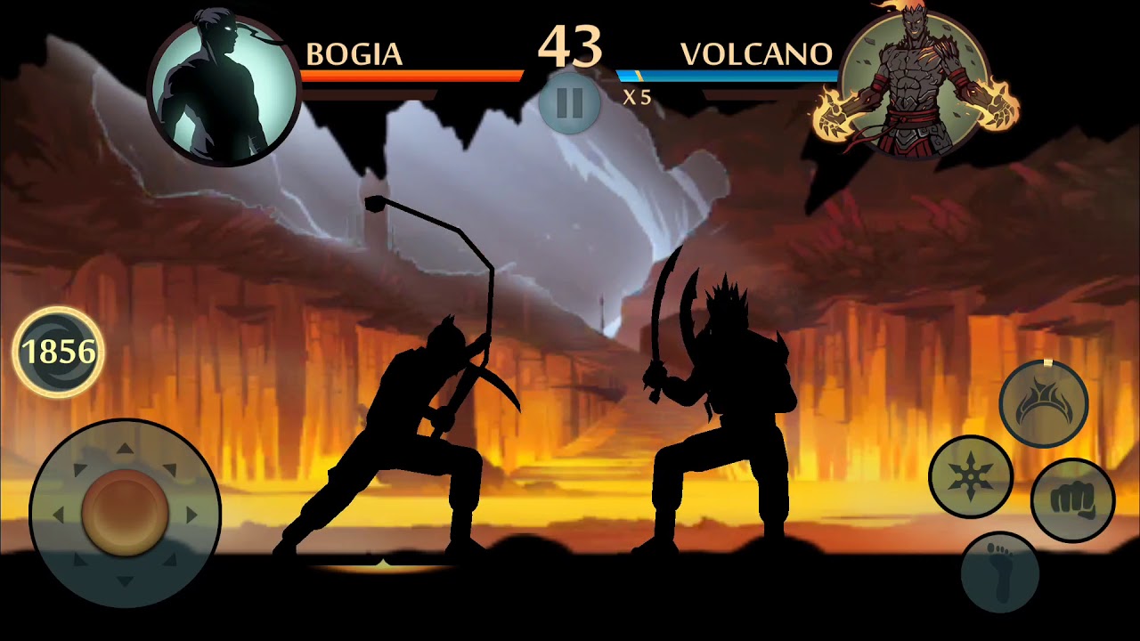 Shadow fight 2: Deal with VOLCANO - YouTube