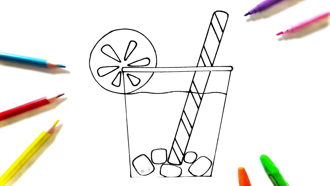 Drawing Lemon Tea With Color Markers - YouTube