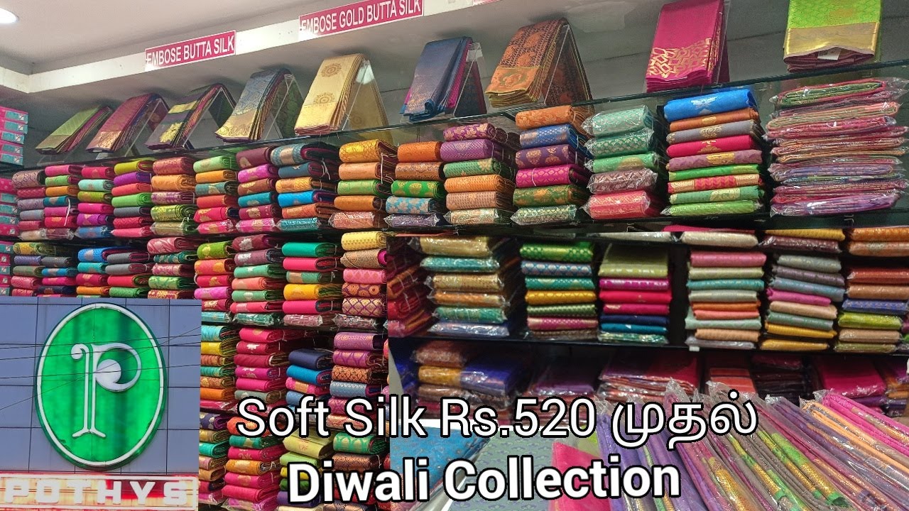 Pothys Diwali Collection Part 1| Soft Silk Sarees | Uppada Silk Sarees ...