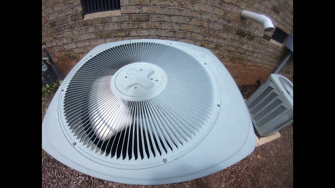 2004 Trane XB10 5-ton central air-conditioner startup/shutdown - YouTube