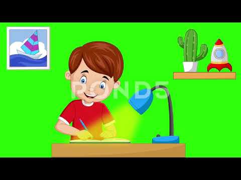Free Cartoon Green Screen Effects 2021 | Boy Eating Breakfast With ...