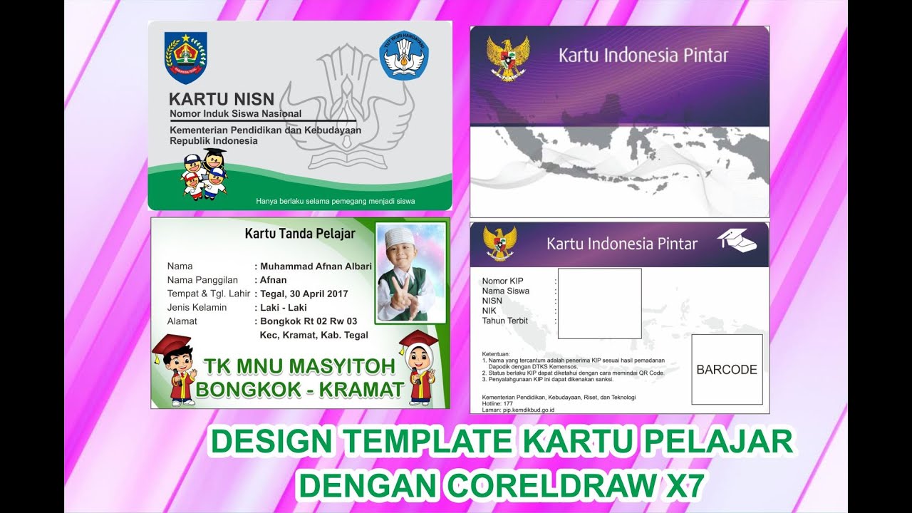 Design Template Kartu Pelajar - YouTube
