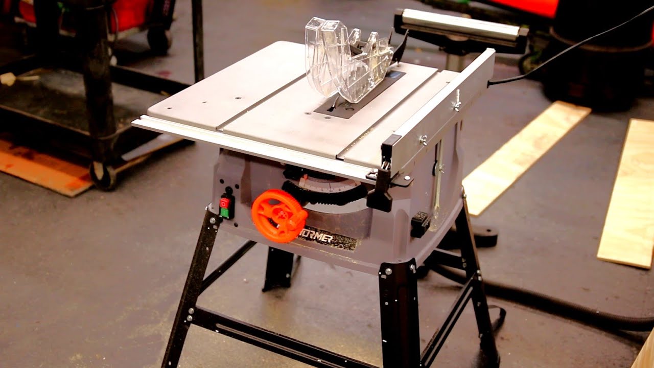 Prostormer 10 Inch Table Saw with Stand, 15A 5000RPM Portable Benchtop ...