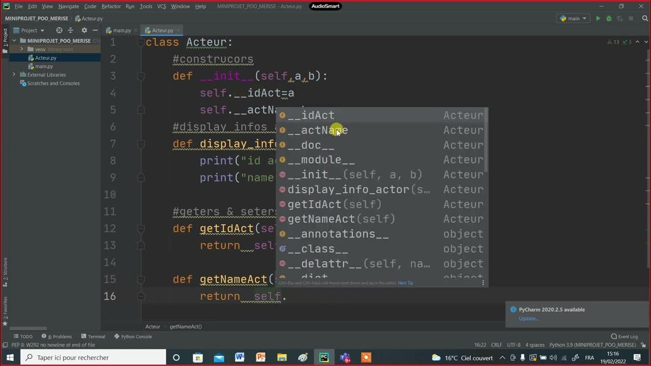 Module: La programmation Orienté Object en python #EX_poo_python #28 ...