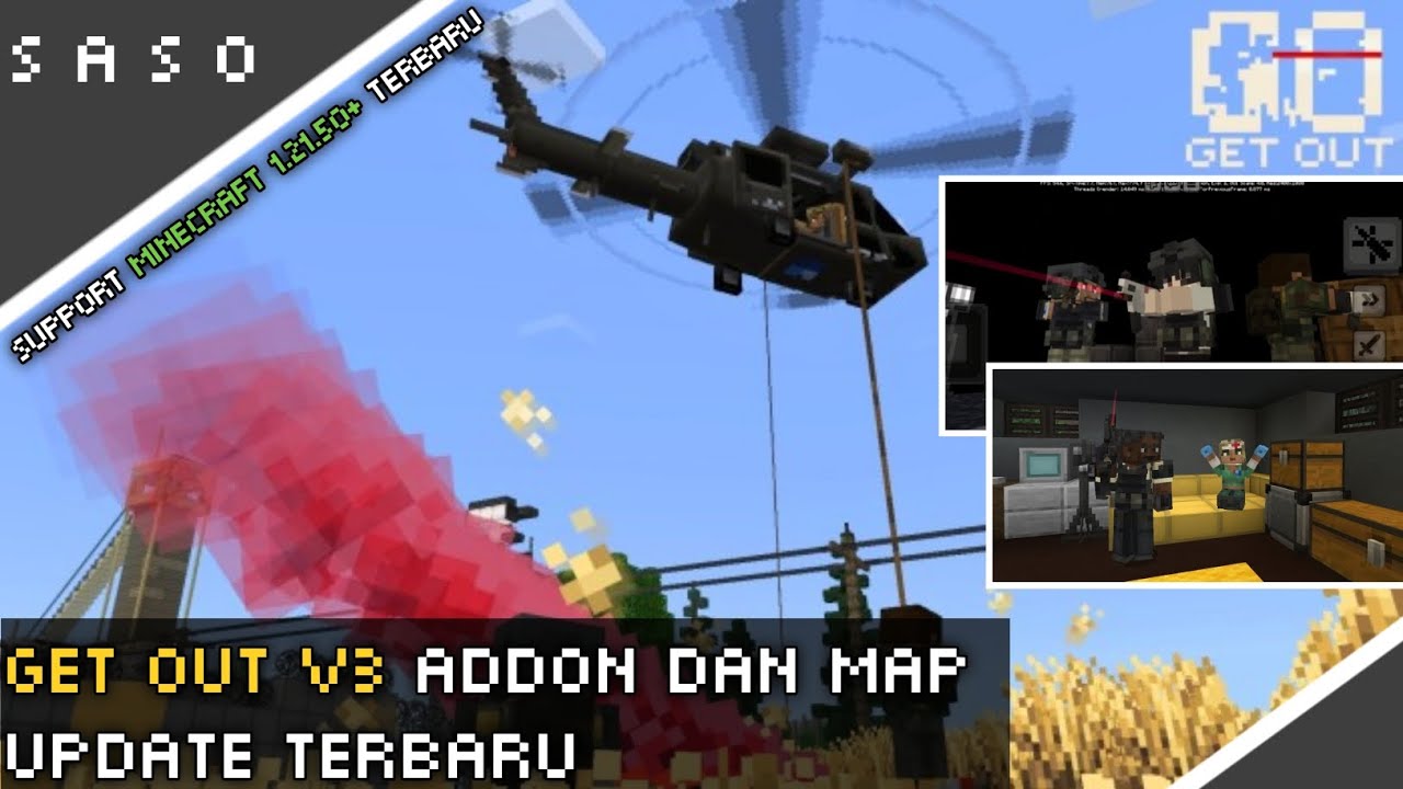 GET OUT V3 Update Terbaru Addon dan Map nya Support Minecraft Versi 1. ...