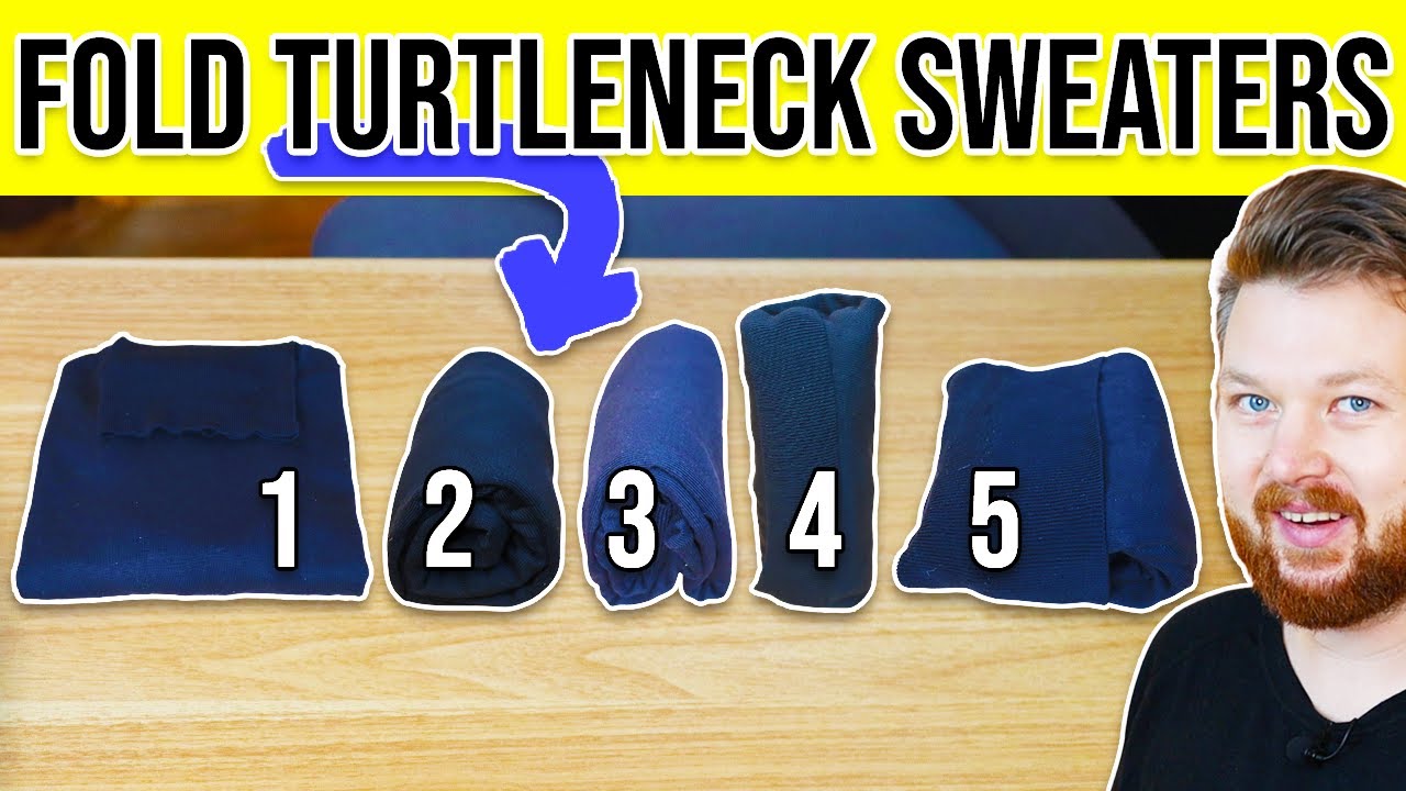 5 Clever Ways to Fold Turtleneck Sweaters (Step-by-step) - YouTube