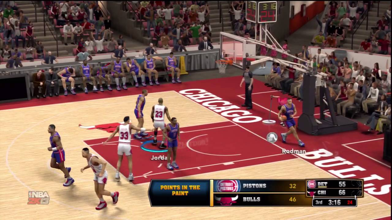 NBA 2K13 PS3 - 89 PISTONS VS 89 BULLS JORDAN 53PTS 11ASST 4 REBS - YouTube