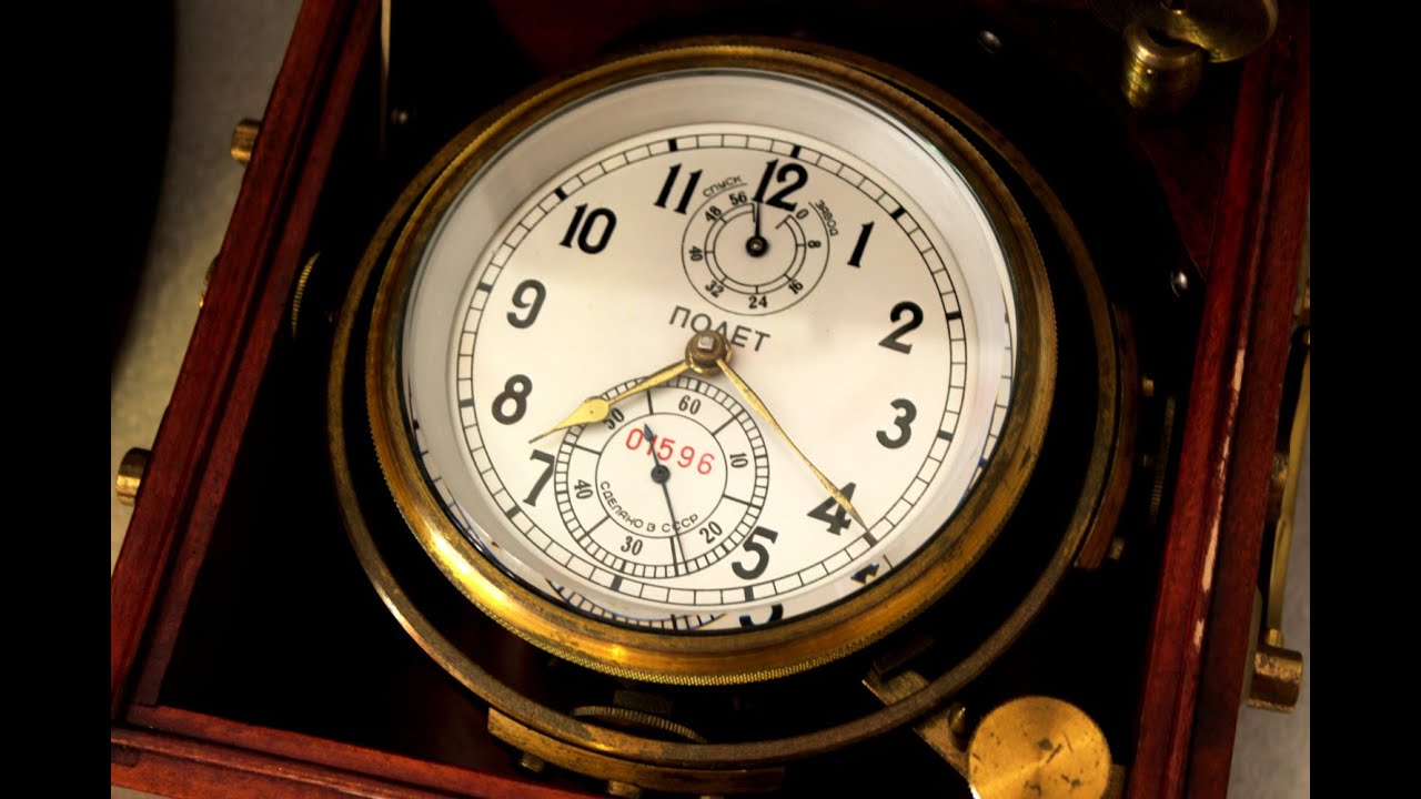 Instructions for using mechanical Soviet Marine chronometer Poljot ...