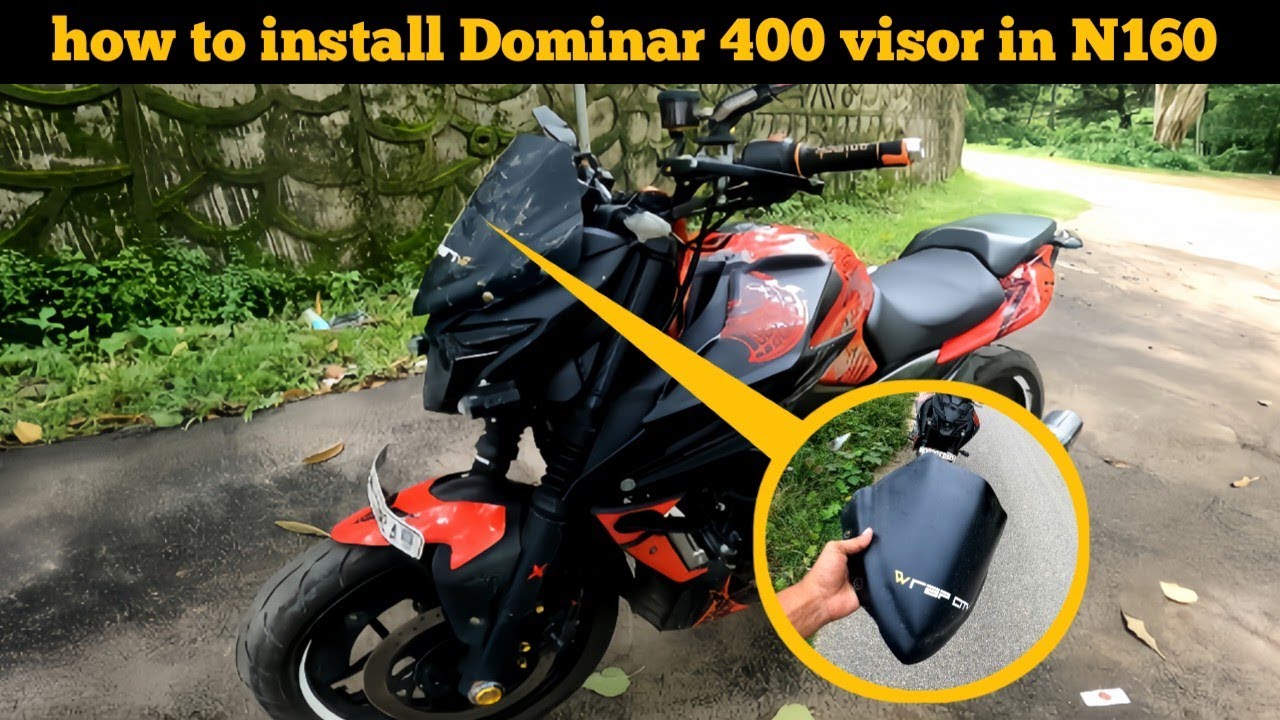 how to install Dominar 400 visor in pulsar N160🔥 || Fully modified N160 ...