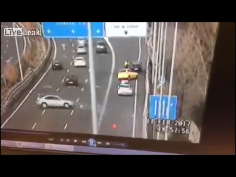 Police Officer Almost Hit By Car OnHighway - YouTube