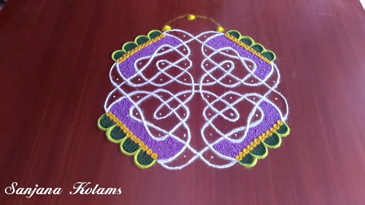 47. Very Simple And Easy Kambi Kolam. - YouTube