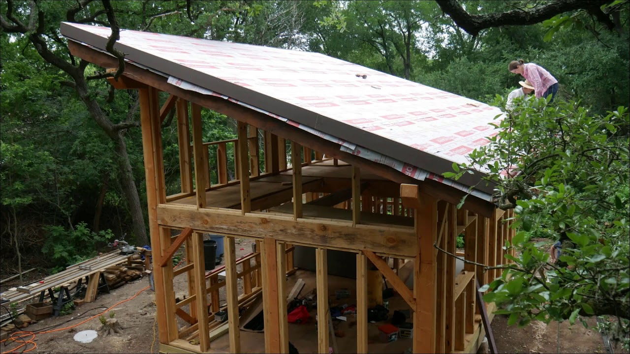 Timber Frame Cabin: Vented Roof Installation - YouTube