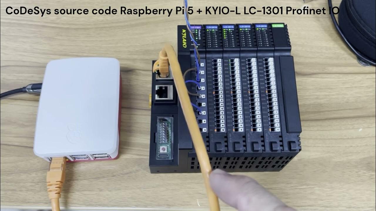 CoDeSys source code for Raspberry Pi 5 + KYIO-LC-1301 Profinet IO - YouTube