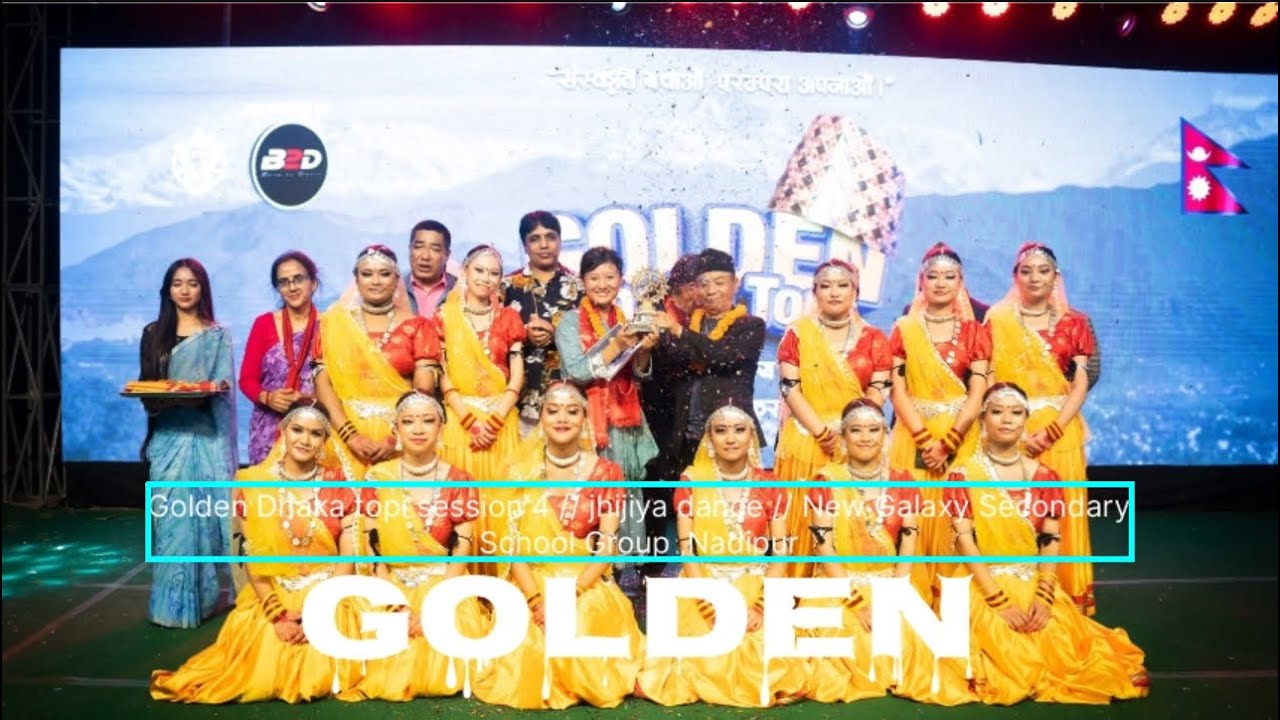 Golden Dhaka topi session 4 // jhijiya dance // New Galaxy Secondary ...