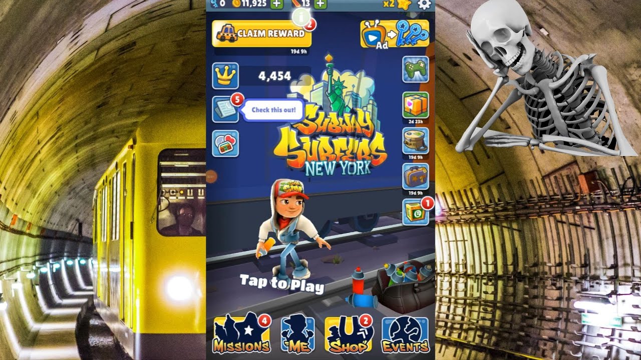 SUBWAY SURF/ TODAY I RAN OVER THE TRAIN AND WON THE GOLD COIN - YouTube
