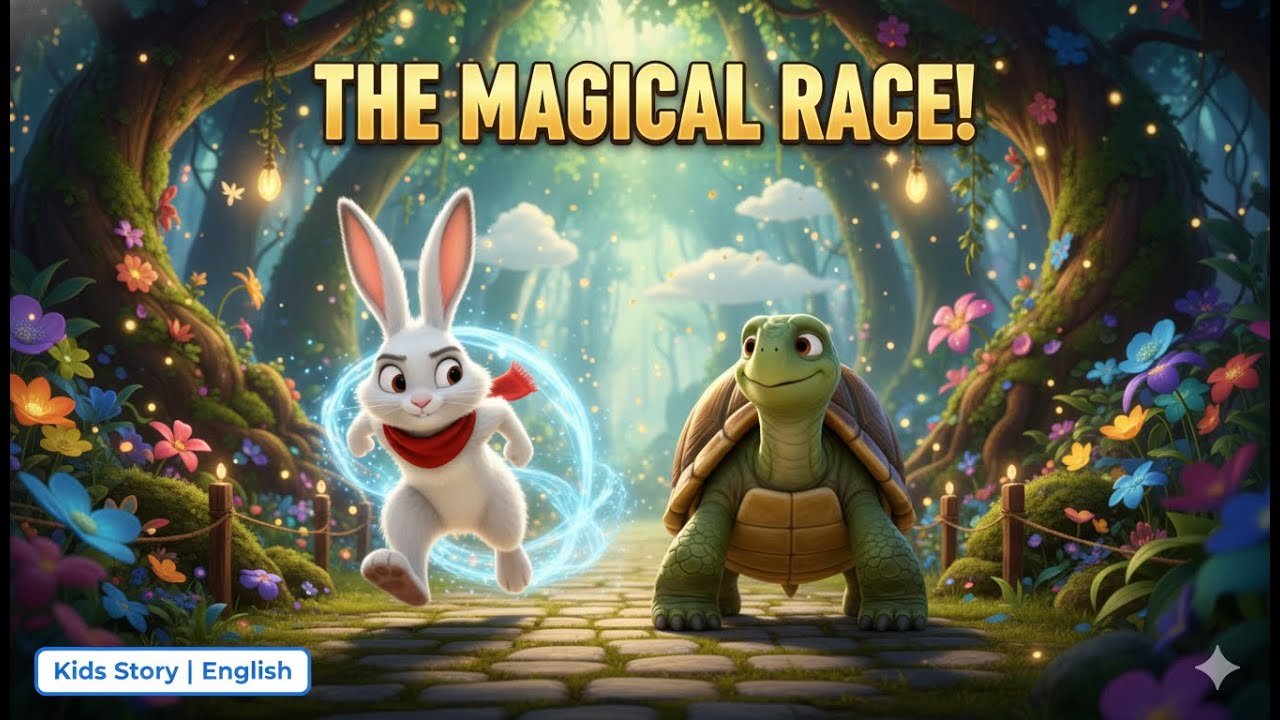 The Tortoise and the Hare’s Magical Race | Kids Story | Animated Tale ...