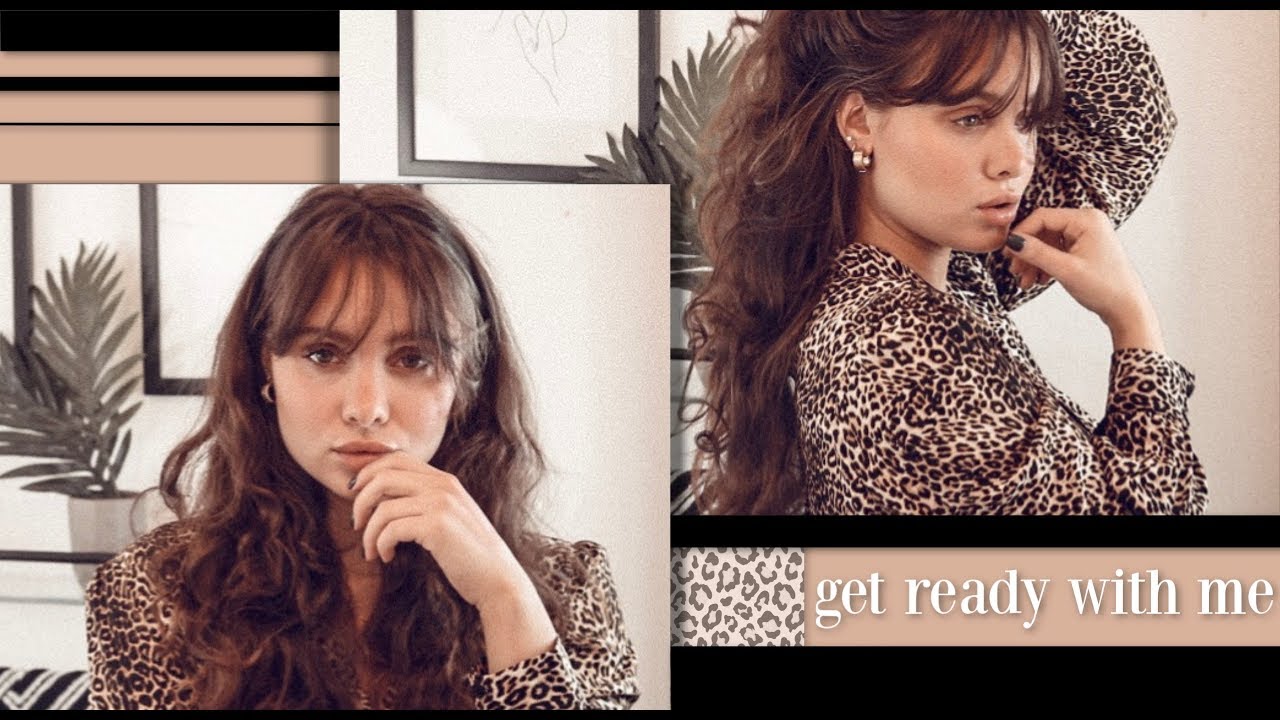 how I style my bangs // get ready with me - YouTube
