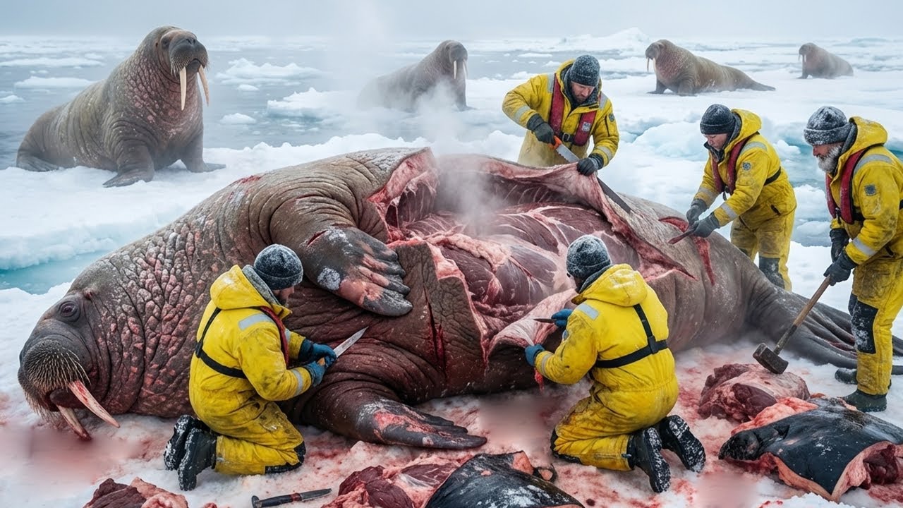 Hunting and slaughtering thousands of giant 5000kg walruses – Bloody ...