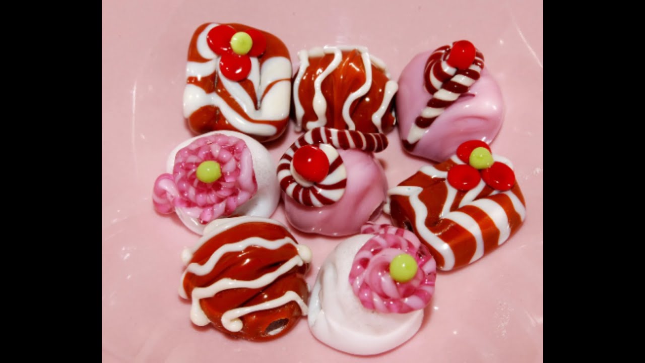 Making Lampwork Glass Beads - Our Candy Bon Bons & Brownies - YouTube