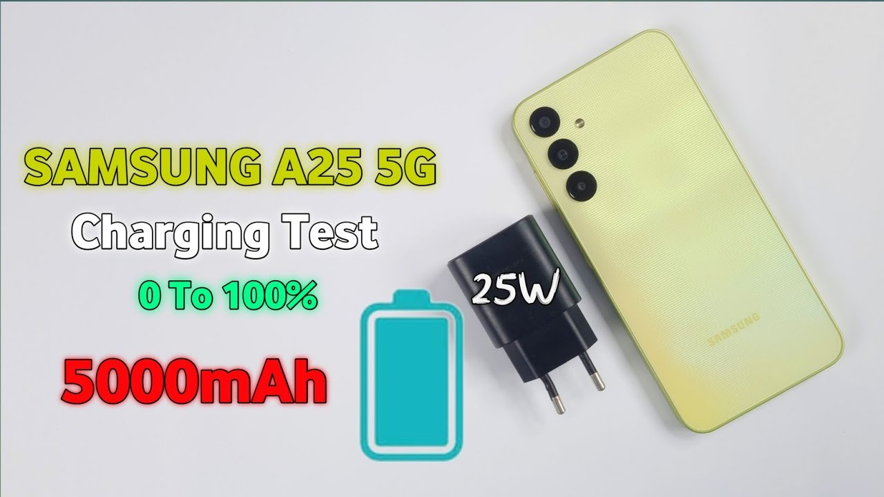 Samsung A25 5G Battery Charging Test - 5000mAh/25Watt 🔋⚡ - YouTube