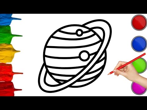 How to draw Saturn | Saturn drawing for kids - YouTube